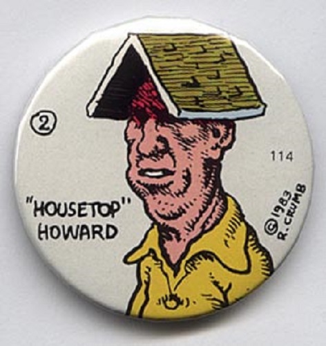 ROBERT CRUMB/BUTTON 114:HOUSETOP HOWARD/ROBERT CRUMB/ロバート・クラム/1977年に ...