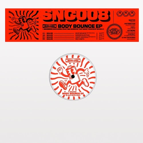 BODY BOUNCE EP/MALUGI/90年代を彷彿とさせるエネルギー溢れるピークタイム・テクノ!｜CLUB/DANCE｜ディスクユニオン･オンラインショップ｜diskunion.net