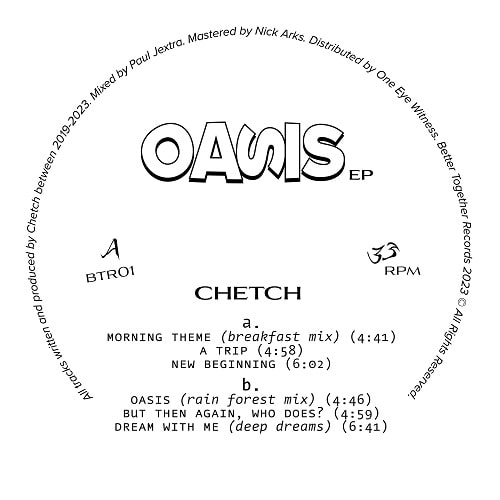 OASIS/CHETCH/シドニー拠点の新レーベルより主宰CHETCHによる名刺的美麗テック!!｜CLUB/DANCE｜ディスクユニオン ...