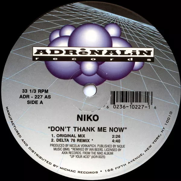 DON'T THANK ME NOW/NIKO｜CLUB/DANCE｜ディスクユニオン･オンラインショップ｜diskunion.net