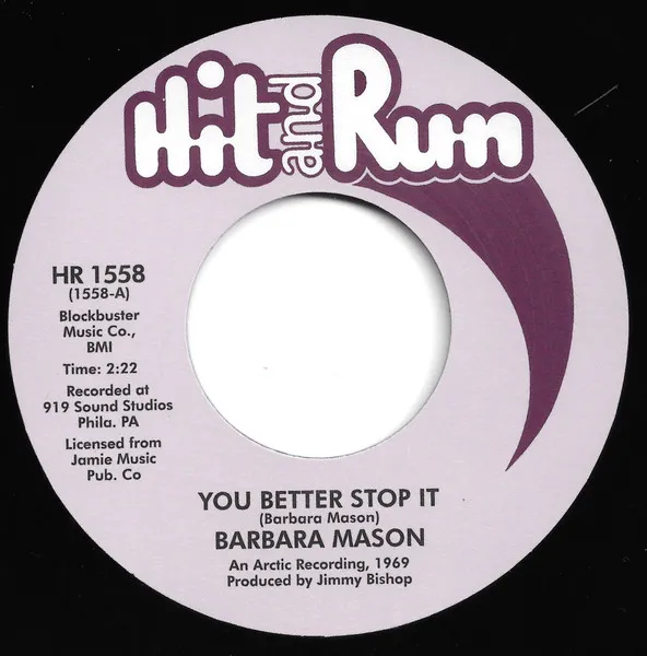 YOU BETTER STOP IT / JUST YOU AND ME (7")/BARBARA MASON/バーバラ・メイソン/レジェンド ...