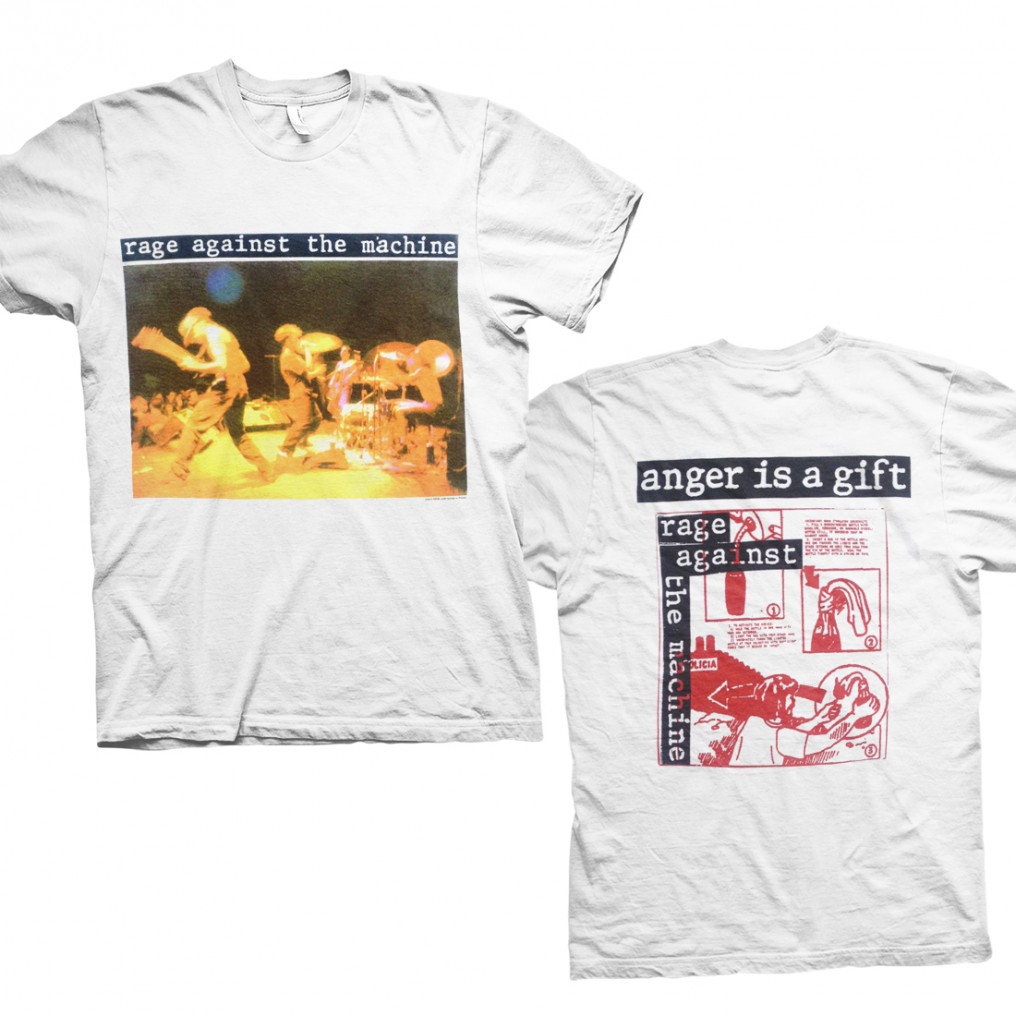RATM ANGER GIFT WHITE MEN'S T-SHIRT (M)/RAGE AGAINST THE MACHINE/レイジ ...