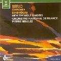 BERIO:SINFONIA / EINDRUCKE/PIERRE BOULEZ/ピエール・ブーレーズ｜CLASSIC｜ディスクユニオン ...