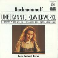 RACHMANINOV:UNKNOWN PIANO WORKS/BEATE BERTHOLD｜CLASSIC｜ディスクユニオン･オンライン ...