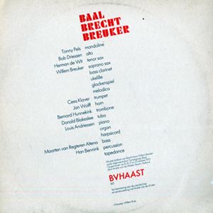 BAAL BRECHT BREUKER/WILLEM BREUKER/ウィレム・ブロイカー｜JAZZ｜ディスクユニオン･オンラインショップ ...