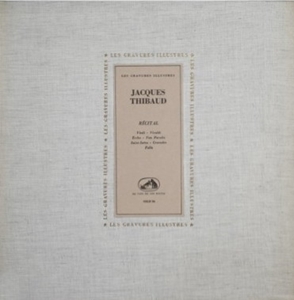 RECITAL (VITALI,VIVALDI,GRANADOS,FALLA ETC)/JACQUES THIBAUD/ジャック・ティボー ...