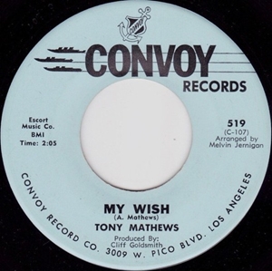 MY WISH/TONY MATHEWS (NORTHERN SOUL)｜SOUL/BLUES/GOSPEL｜ディスクユニオン･オンライン ...