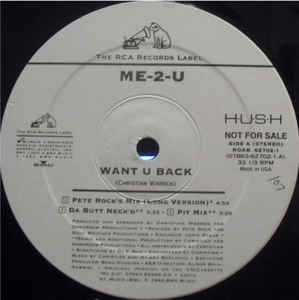 WANT U BACK 12"/ME-2-U｜HIPHOP/R&B｜ディスクユニオン･オンラインショップ｜diskunion.net