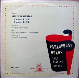 MOZART: VIOLIN CONCERTOS G MAJOR K.216 / D MAJOR K.218/SZYMON GOLDBERG ...