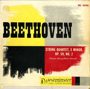 BEETHOVEN: STRING QUARTET, E MINOR, OP.59, NO.2/WIENER KONZERTHAUSQUARTETT｜CLASSIC｜ディスクユニオン ...