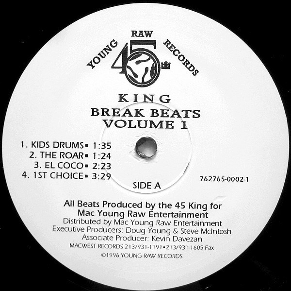 BREAK BEATS VOL.1 12"/45 KING/45キング (DJ マーク・ザ・45・キング)｜HIPHOP/R&B｜ディスク ...