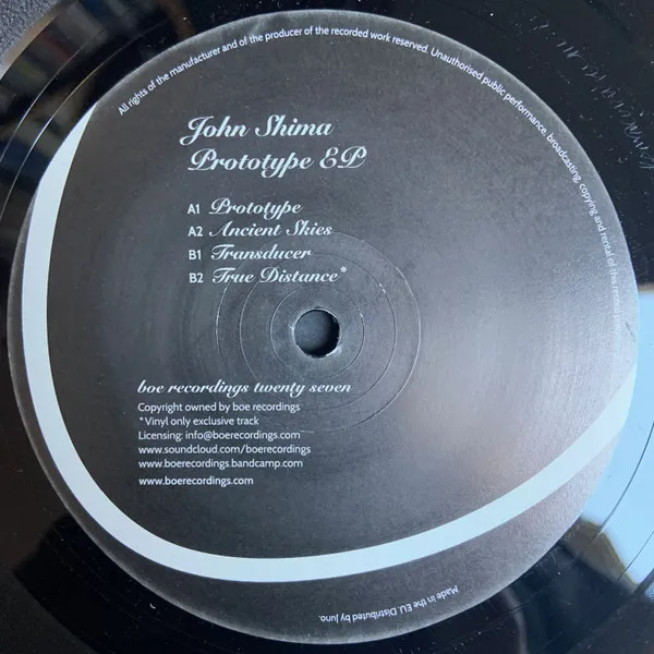 PROTOTYPE EP/JOHN SHIMA｜CLUB/DANCE｜ディスクユニオン･オンラインショップ｜diskunion.net