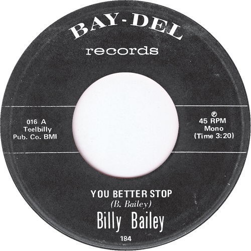 YOU BETTER STOP / EXCHANGE OUR LOVE (7")/BILLY BAILEY｜SOUL/BLUES/GOSPEL ...