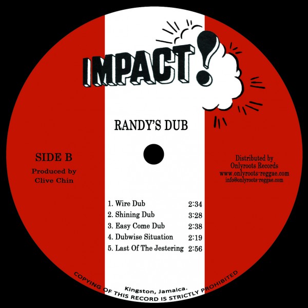 【REGGAE】名門IMPACTレーベルに残された究極のダブ・アルバム『CLIVE CHIN PRESENTS RANDY'S DUB』が待望 ...