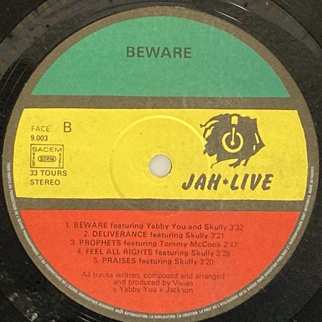 【REGGAE】-オンラインショップ通販出品中 4/6(土)2024 春のプレミアム廃盤セール開催!- YABBY YOU RARE ...