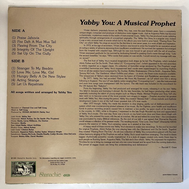 【REGGAE】-オンラインショップ通販出品中 4/6(土)2024 春のプレミアム廃盤セール開催!- YABBY YOU RARE ...