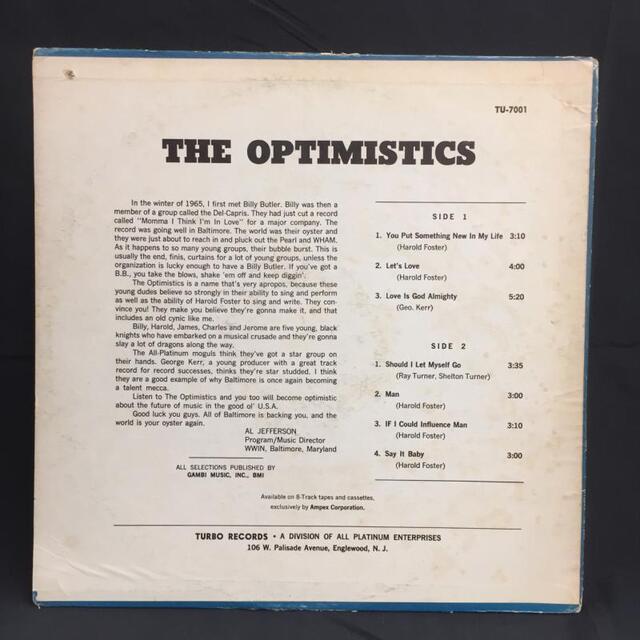 【中古】9/30(金) 4F ～RARE GROOVE AtoZ掲載のレアタイトルOPTIMISTICSを筆頭にOTIS REDDING、STEVIE WONDER等々のオリジナル盤をまとめて ...